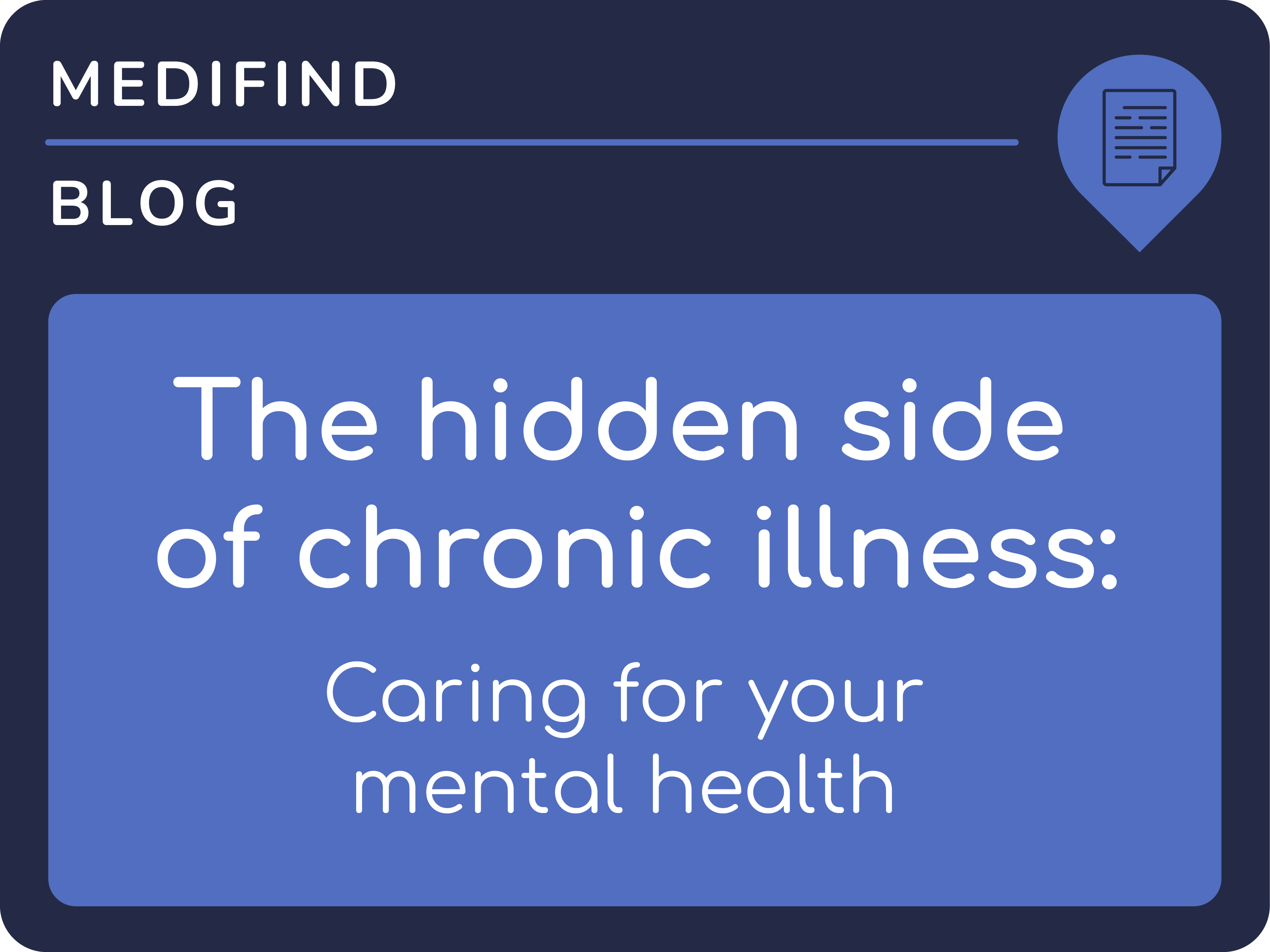 The hidden side of chronic illness: Caring for your mental health ...